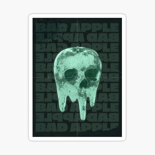 "Bad Apple" Sticker for Sale by InsideTheVector | Redbubble