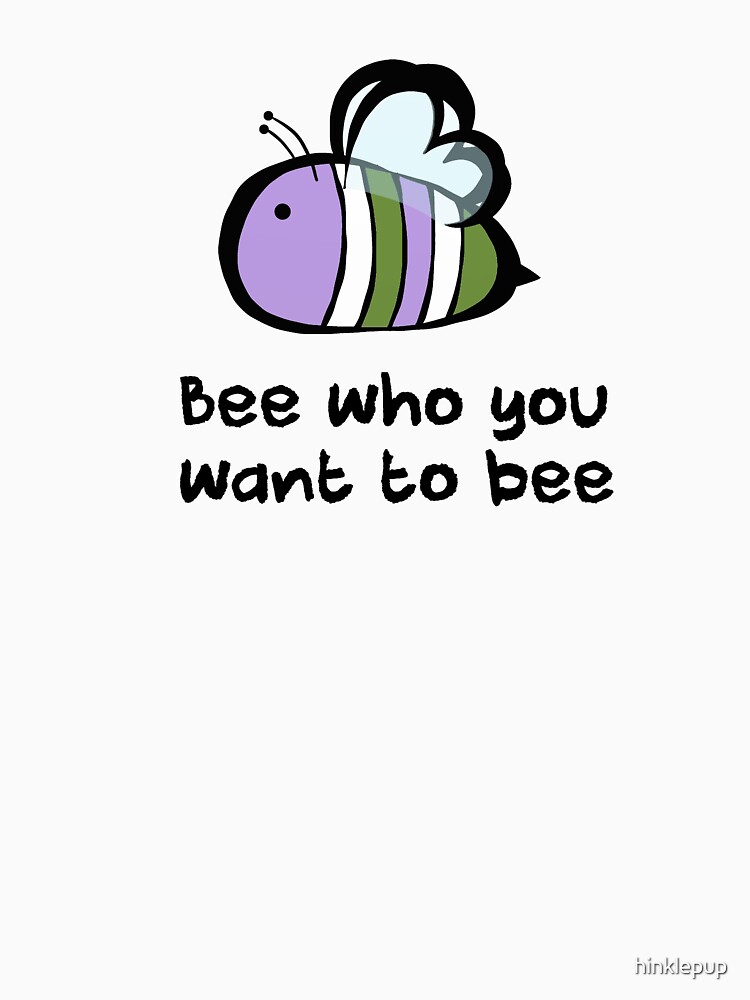"Genderqueer Pride Flag Bee" T-shirt for Sale by hinklepup | Redbubble | genderqueer t-shirts ...