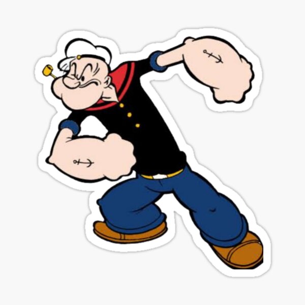 "Popeye" Sticker for Sale by Happy-cartoons | Redbubble
