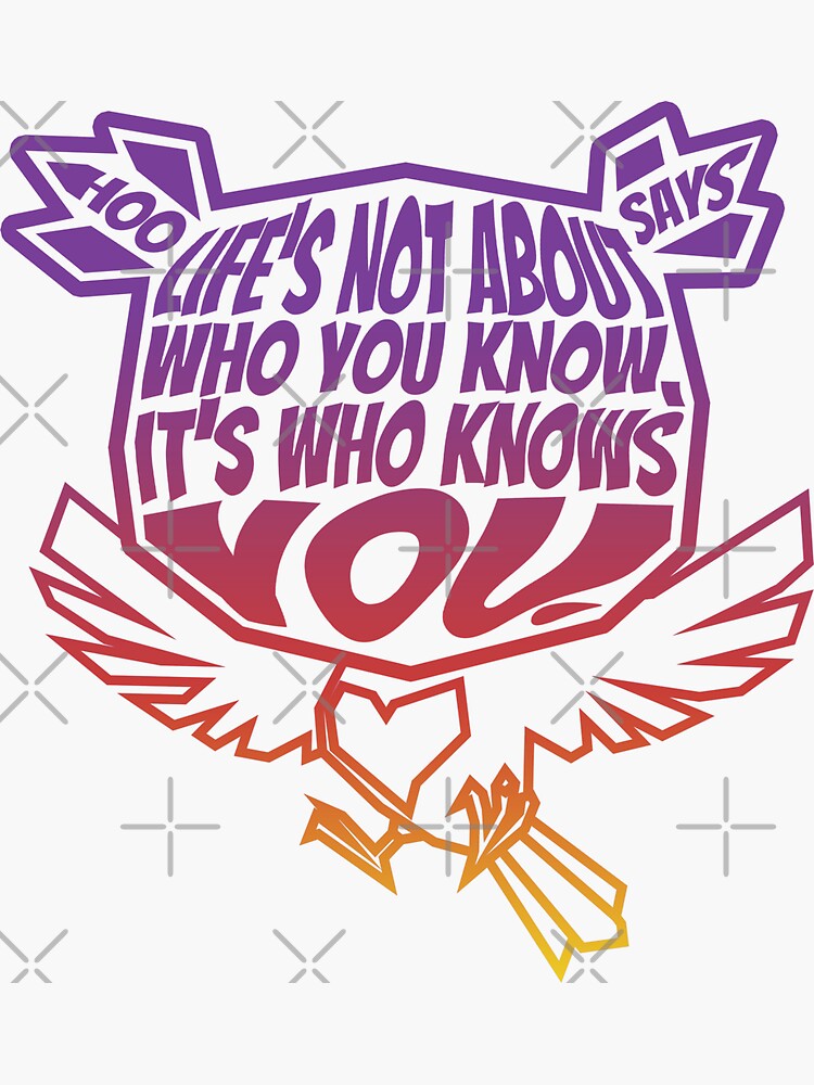 "Who Knows You" Sticker for Sale by unclerelic | Redbubble