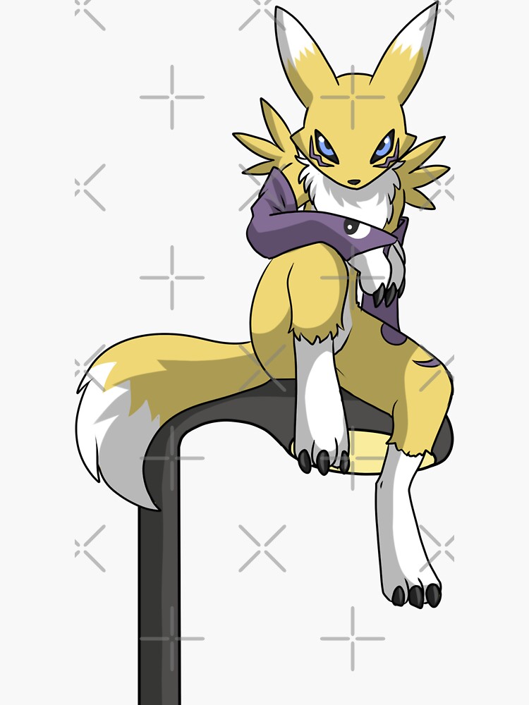 "Renamon" Sticker for Sale by TwilightlightXx | Redbubble