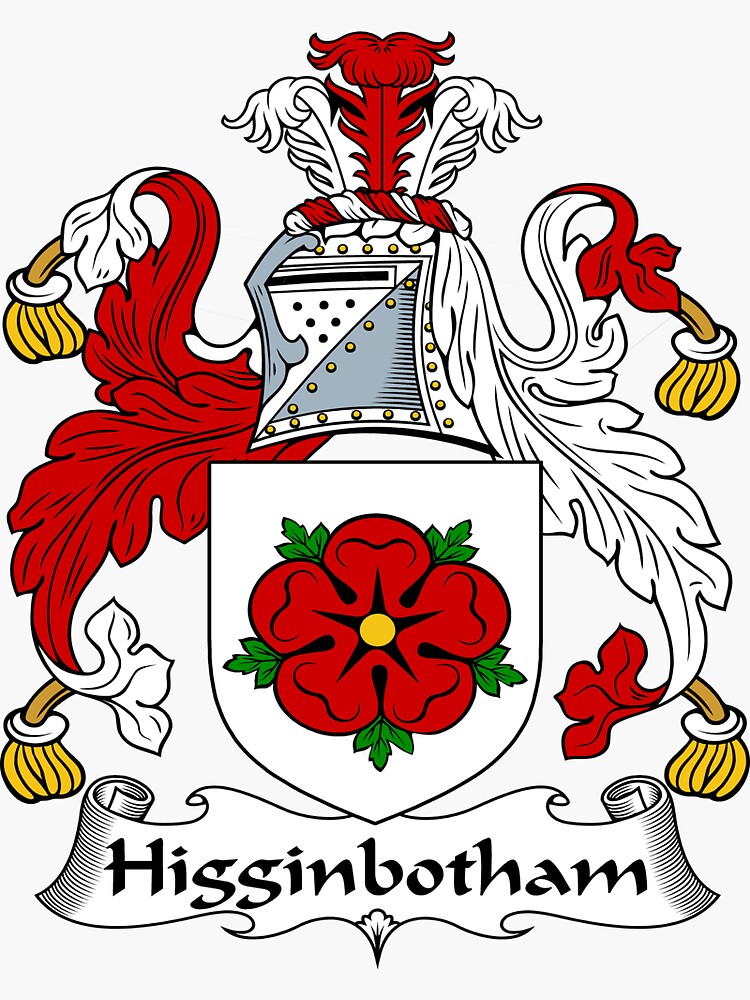 "Higginbotham" Sticker by HaroldHeraldry | Redbubble