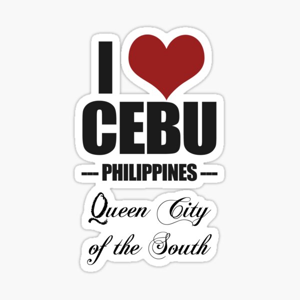 "I Love Cebu Philippines" Sticker for Sale by Tatzki-Design | Redbubble