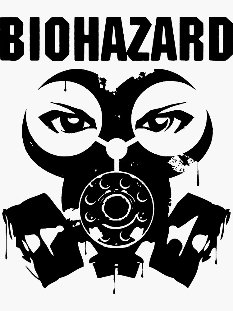 "msprat90 art Biohazard mask Warning" Sticker for Sale by mspratleyfh ...