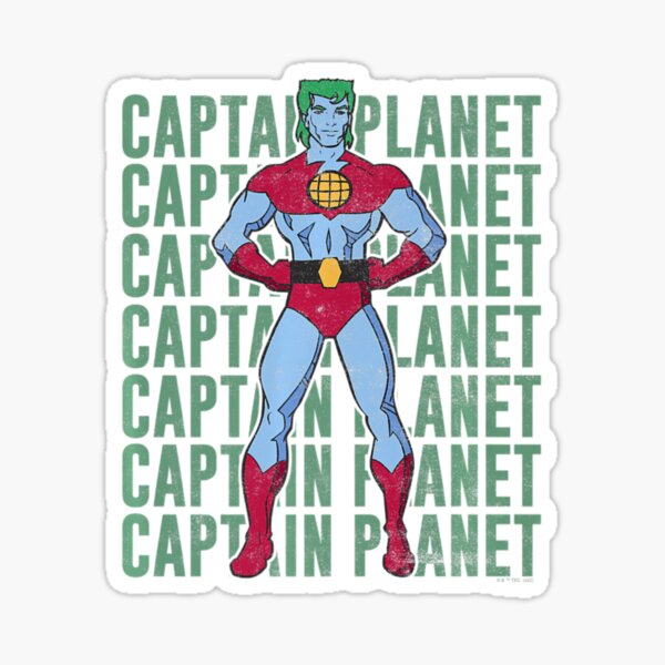 "Captain Planet Text Stacked Poster" Sticker for Sale by Hunghungg ...
