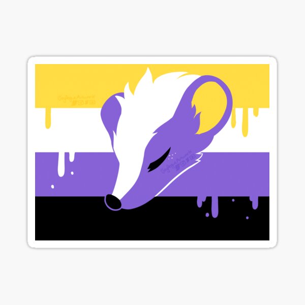 "Nonbinary Skunk Flag - Pride Animals" Sticker for Sale by ...
