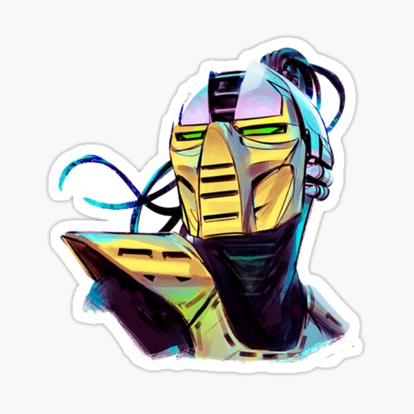 "Mortal Kombat Cyrax Minimal Art " Sticker for Sale by PollyFerman ...