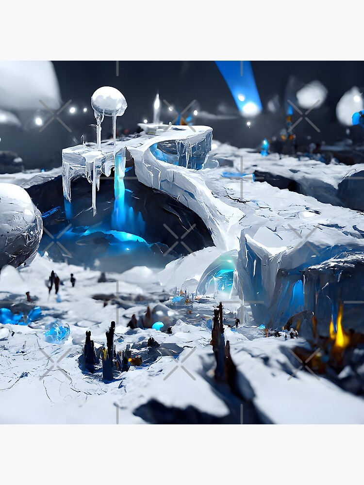 "Frozen Ice World #3 | AI generated art" Canvas Print for Sale by ...