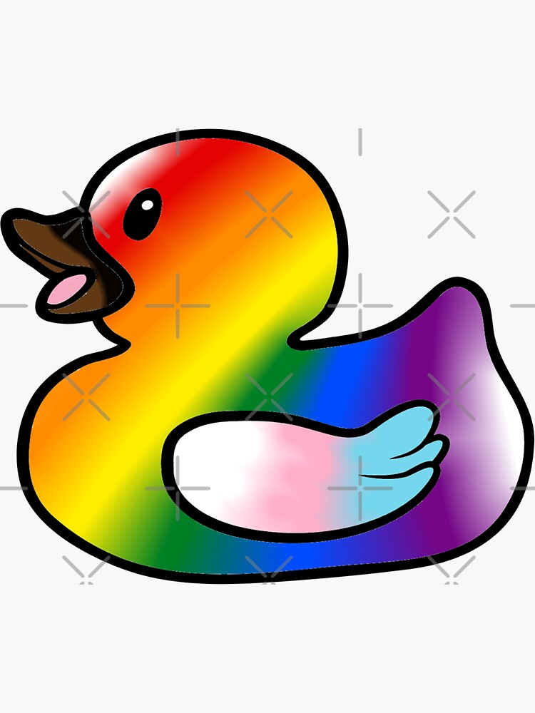 "Progress Pride Duck" Sticker for Sale by That80sChick | Redbubble