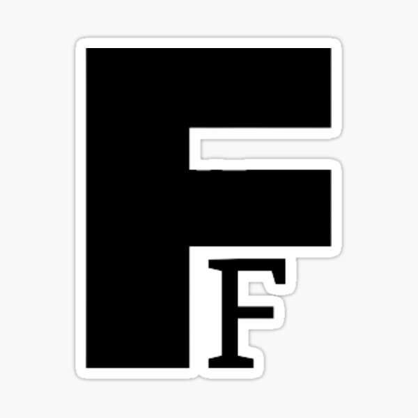 "LETTER F" Sticker for Sale by Micun | Redbubble