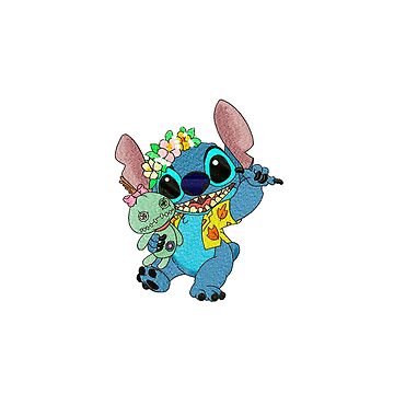 "Stitch hanging with a voodoo doll" Sticker for Sale by si3iy | Redbubble