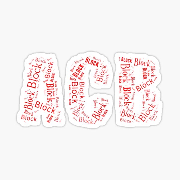"block Amy Coney Barrett words cloud,acb Classic" Sticker for Sale by ...