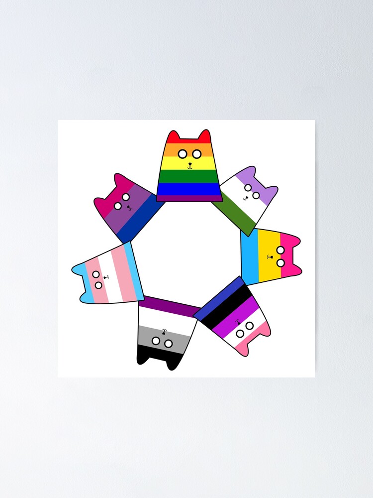 " LGBT cat, pride " Poster for Sale by Kavindo | Redbubble