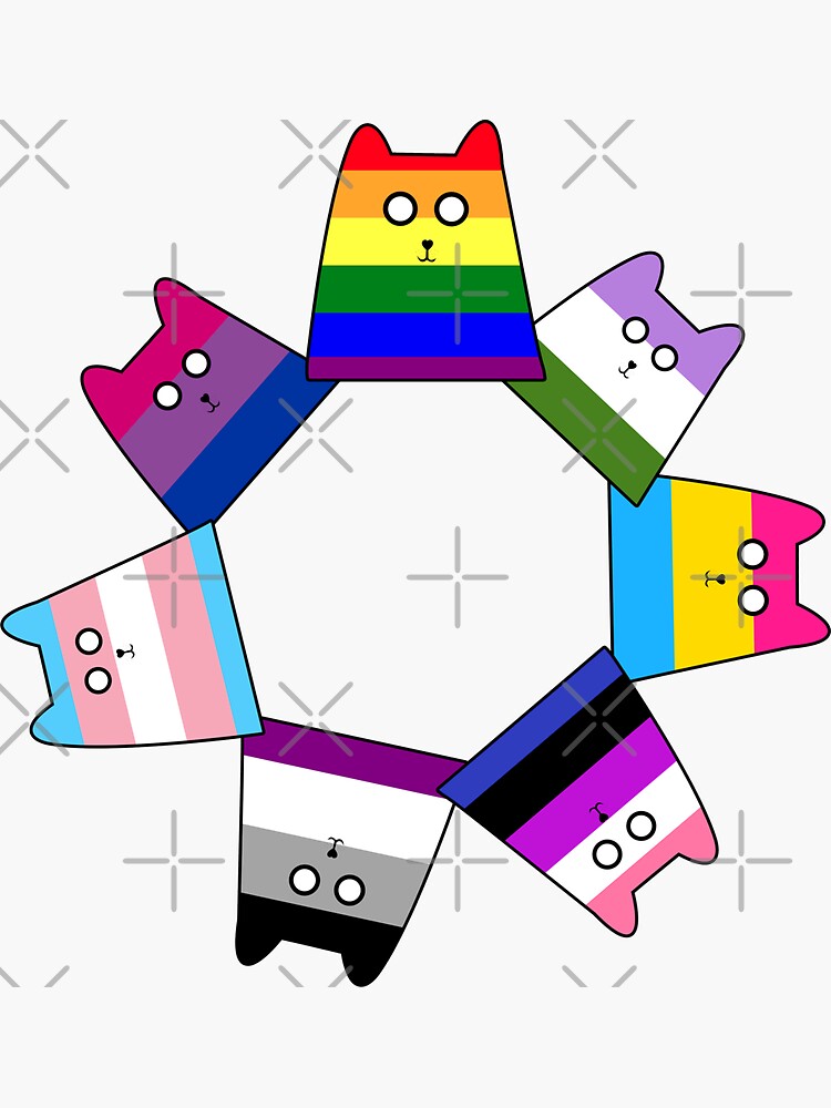" LGBT cat, pride " Sticker for Sale by Kavindo | Redbubble