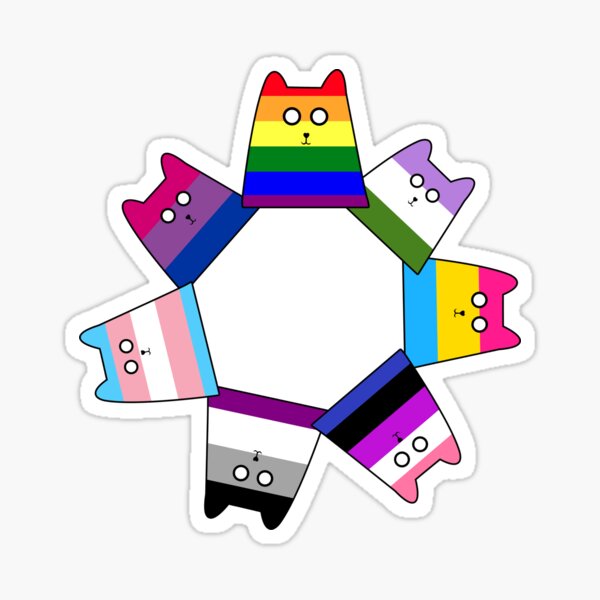 " LGBT cat, pride " Sticker for Sale by Kavindo | Redbubble