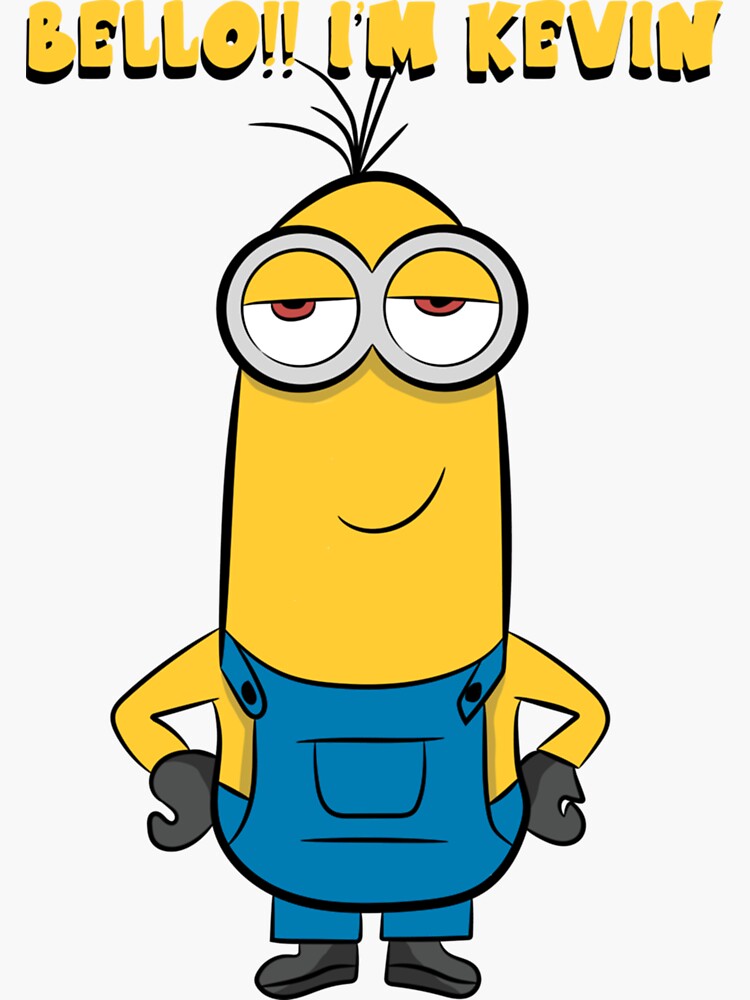 "Minion Kevin " Sticker for Sale by Edith-Jocelynn | Redbubble