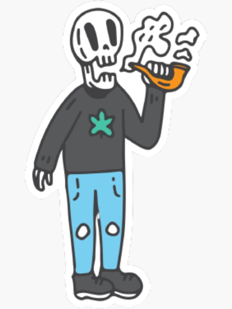 "pretty bones logo" Sticker for Sale by smilestarup | Redbubble