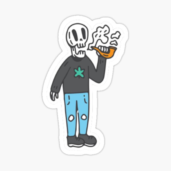 "pretty bones logo" Sticker for Sale by smilestarup | Redbubble