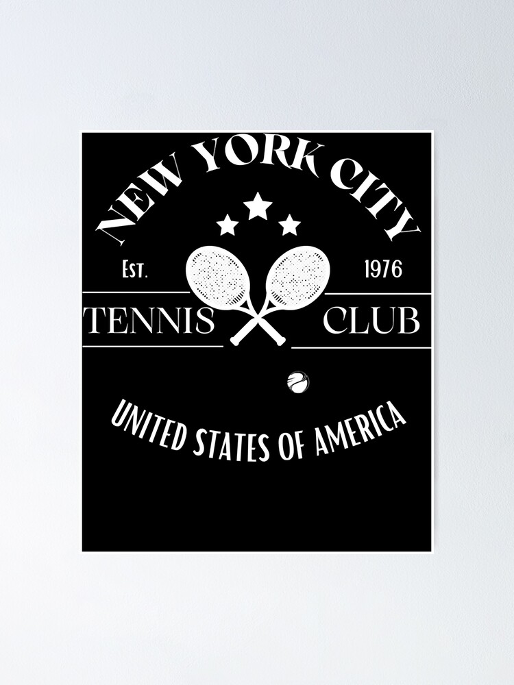 "Tennis Club New York City Retro Logo " Poster for Sale by ...