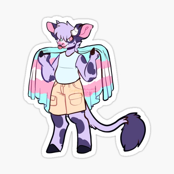 "Trans Man / Masc Cow - Pride" Sticker for Sale by JayrogueArtw0rk ...