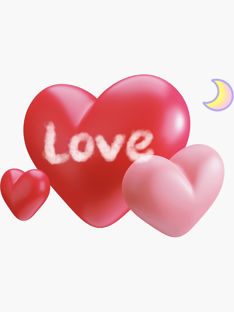 "Heart pic heart emoji, pink dil" Sticker for Sale by sanyogita3 ...