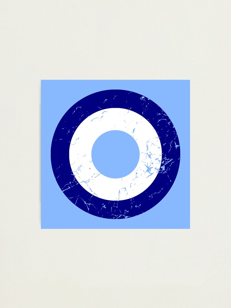 "Vintage Sky Blue, White and Navy Roundel (Opt.1/2)" Photographic Print ...