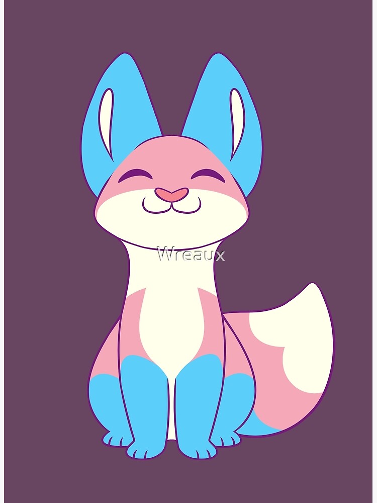 "Trans Pride Fox" Canvas Print by Wreaux | Redbubble