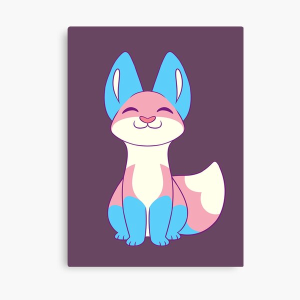 "Trans Pride Fox" Canvas Print by Wreaux | Redbubble