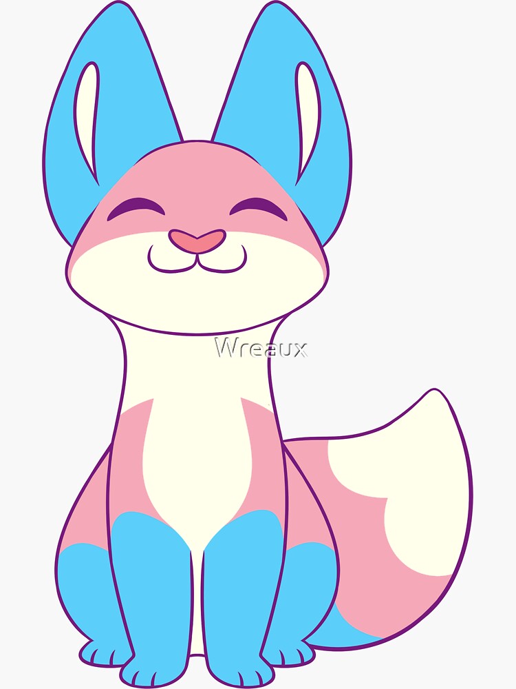 "Trans Pride Fox" Sticker for Sale by Wreaux | Redbubble