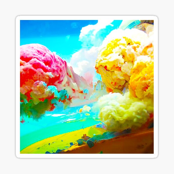 "AI ART - Pastel Sky Candy Floss" Sticker for Sale by aiartnow | Redbubble