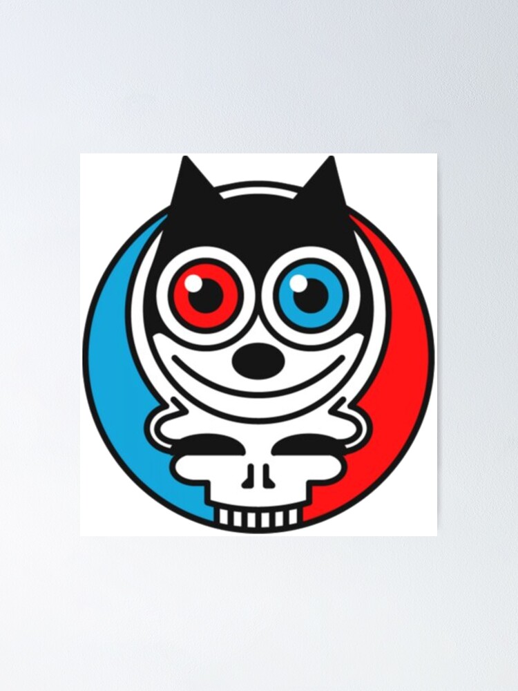 "grateful 'dead felix Felix The Cat Sticker" Poster for Sale by ...