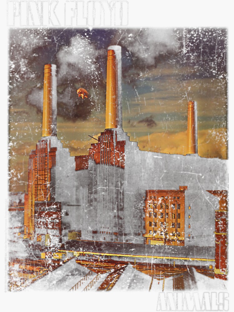 "Womens Pink Floyd Faded Animals V-Neck" Sticker for Sale by ZinChip ...