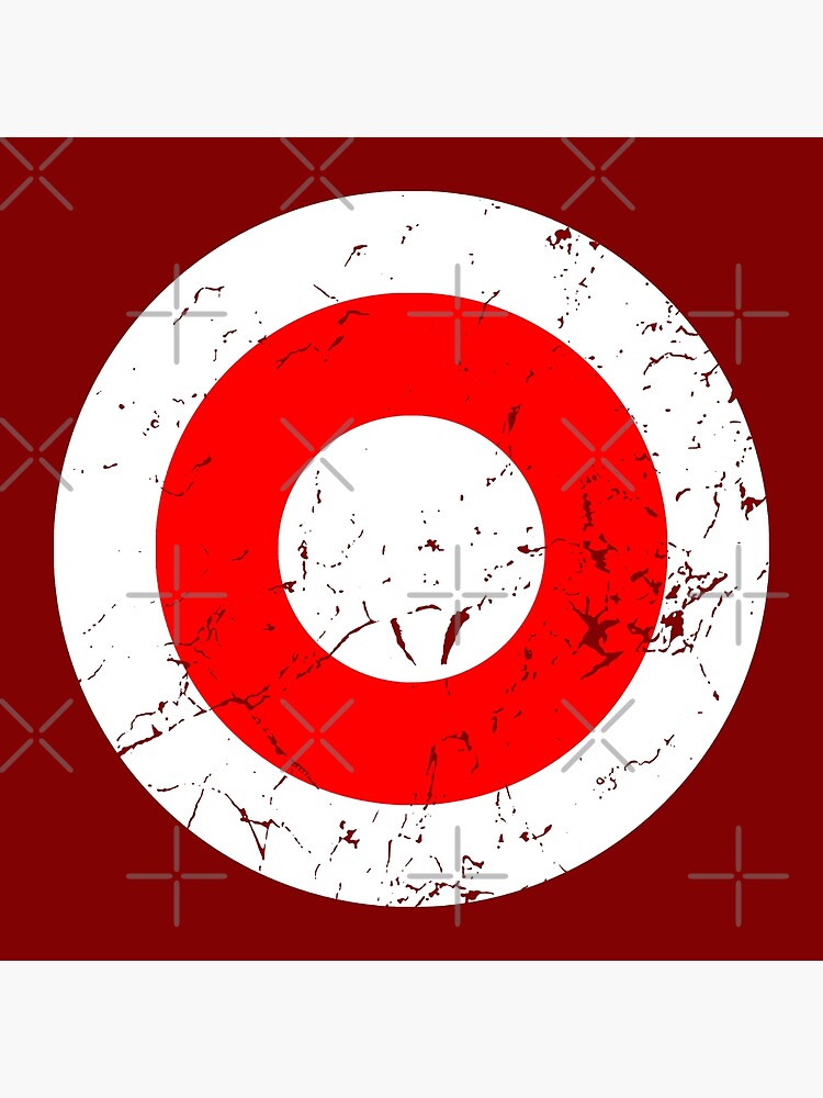 "Distressed White and Red Target (Opt.2/2)" Poster for Sale by Irish ...