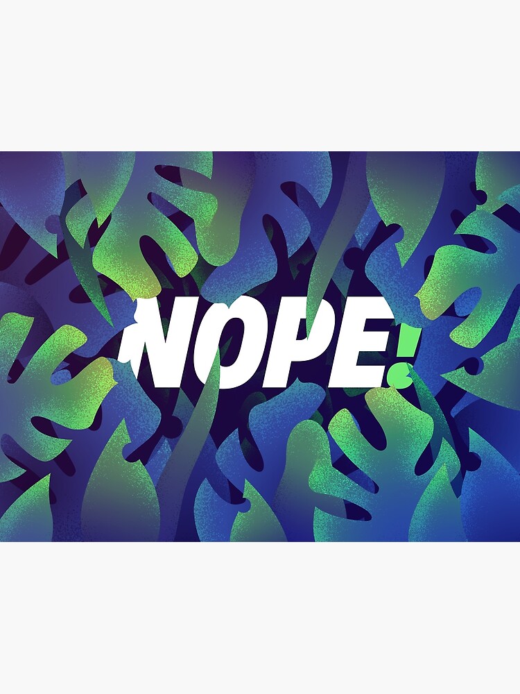 "Vector jungle and monstera leaves pattern with nope word." Poster for ...