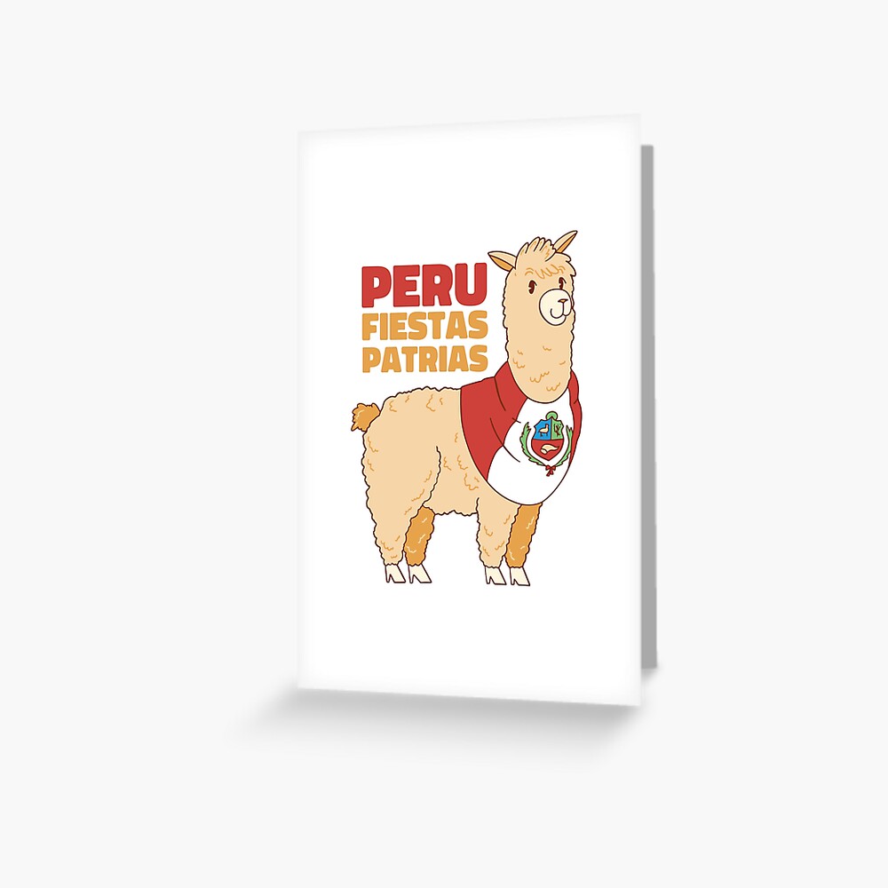 "Peru Fiestas Patrias | Peruvian Independence Day| Peru Llama with Flag ...