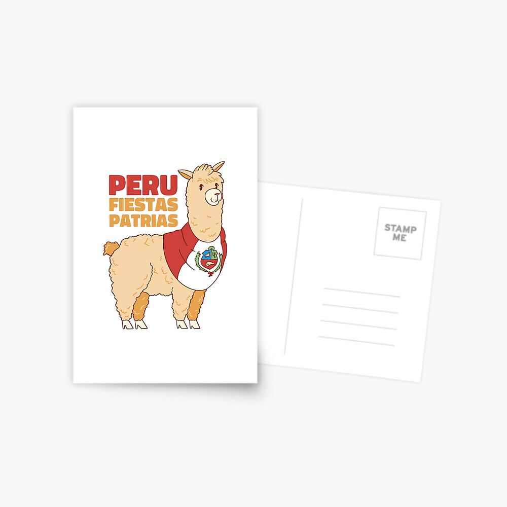 "Peru Fiestas Patrias | Peruvian Independence Day| Peru Llama with Flag ...
