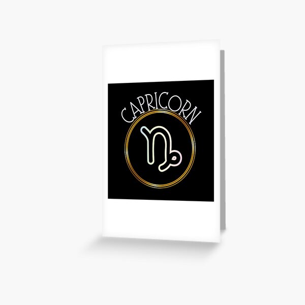 "Capricorn Zodiac Symbol with Border" Greeting Card for Sale by ...