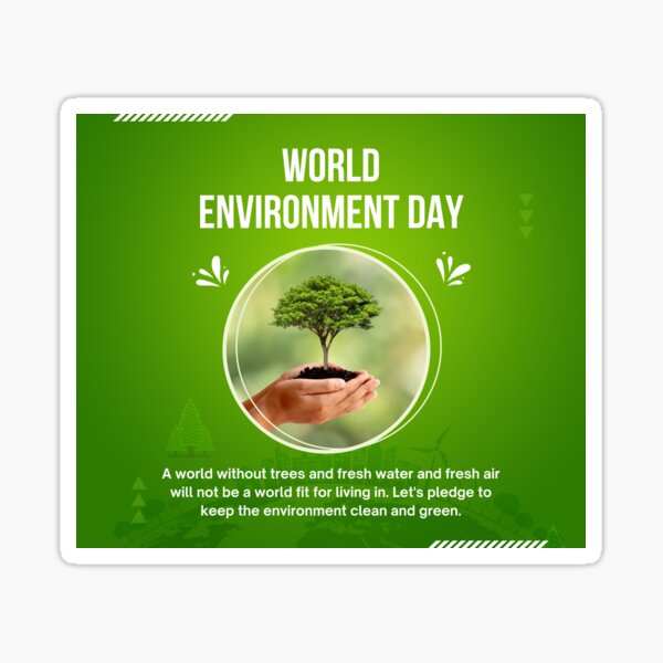 "world environment day" Sticker for Sale by digitaljaydip | Redbubble