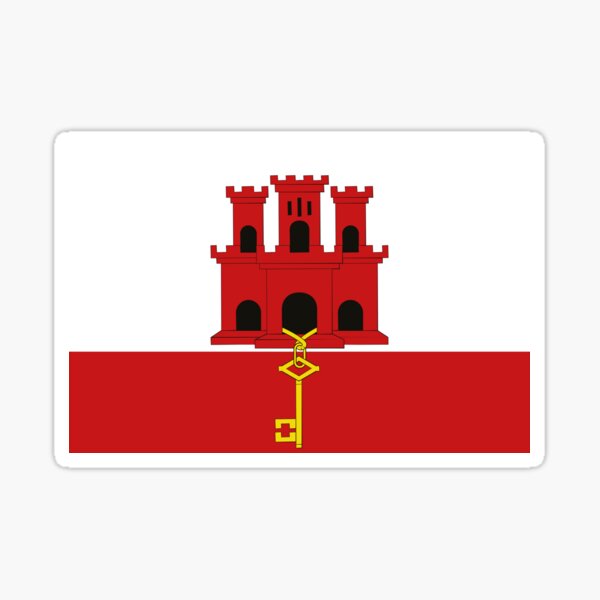 "Gibraltar - Gibraltarian Flag" Sticker for Sale by FlagsWorld | Redbubble