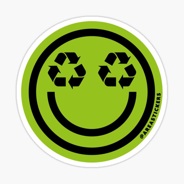 "Smile - Recycling" Sticker for Sale by AreaStickers | Redbubble