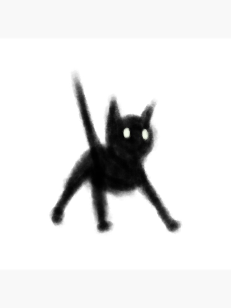 "Shocked black cat " Sticker for Sale by CONN0 | Redbubble
