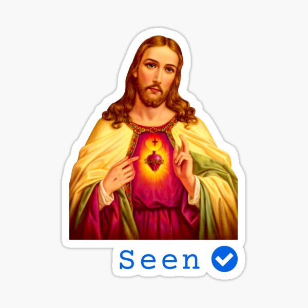"Funny Jesus is Watching - Seen " Sticker for Sale by rawresh6 | Redbubble