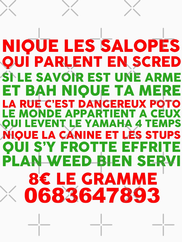 T-shirt essentiel avec l'œuvre « MisterV - N*que les sal*pes qui ...