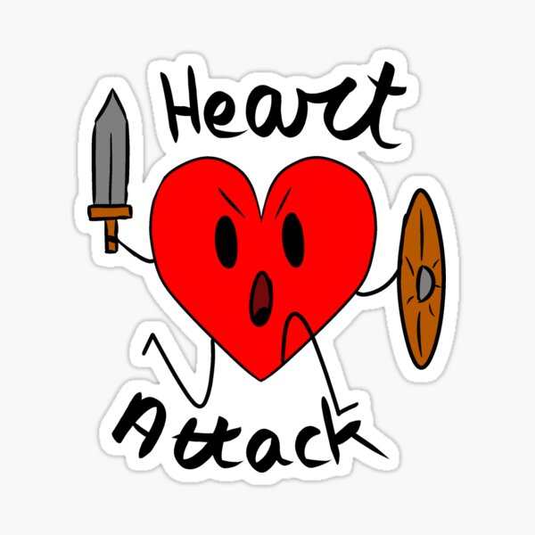 "heart attack" Sticker for Sale by Liramiss | Redbubble