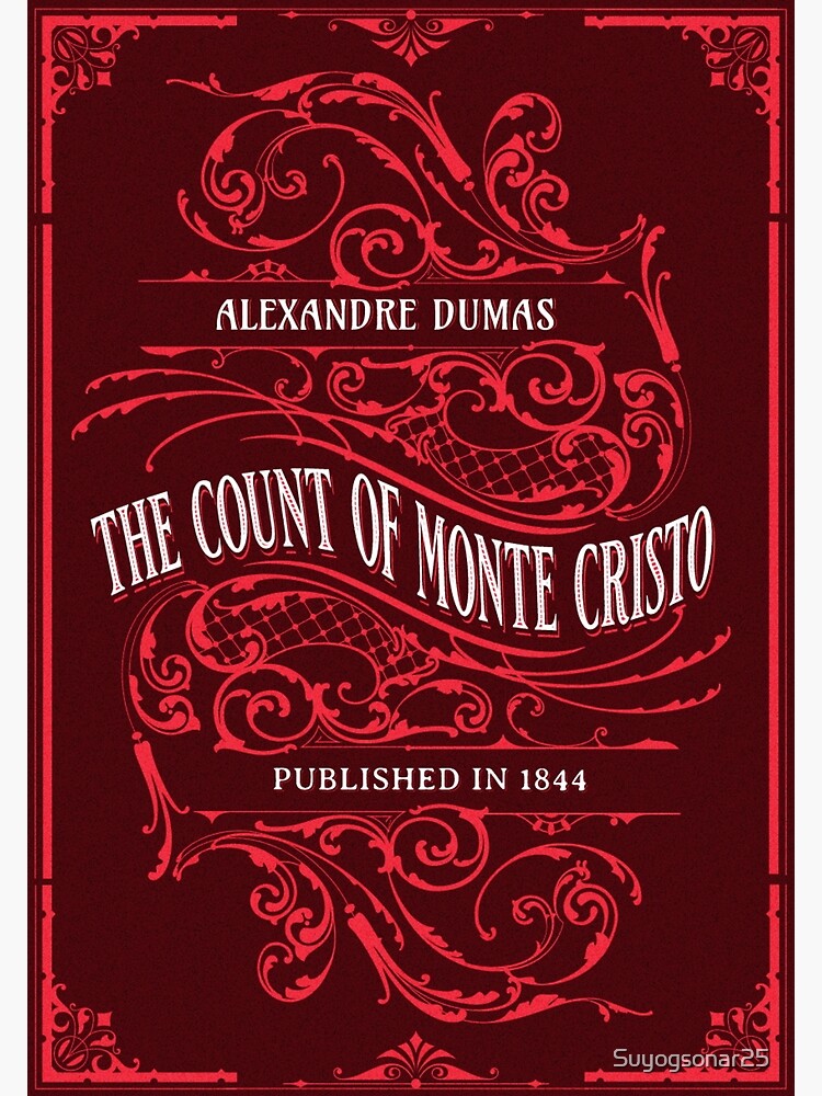 "The Count Of Monte Cristo Book Cover Art " Poster for Sale by ...