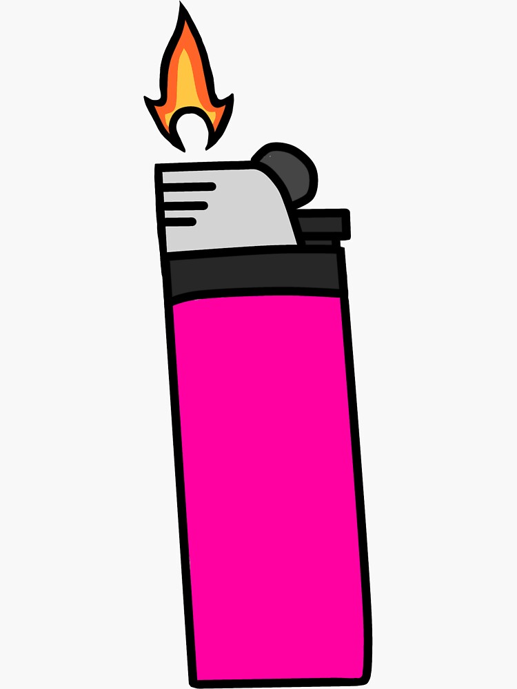 "Pink Lighter" Sticker for Sale by ddemnos | Redbubble