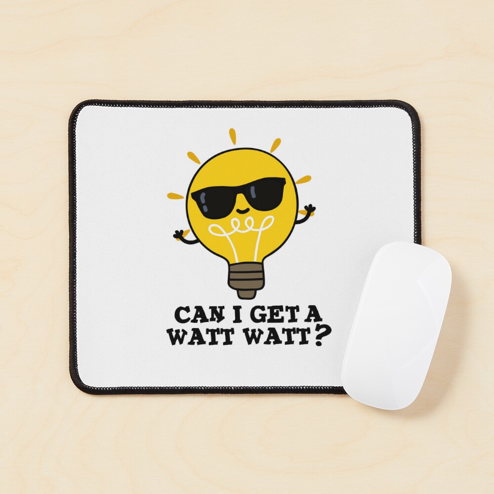 "Can I Get A Watt Watt Funny Bulb Puns " Sticker for Sale by punnybone ...