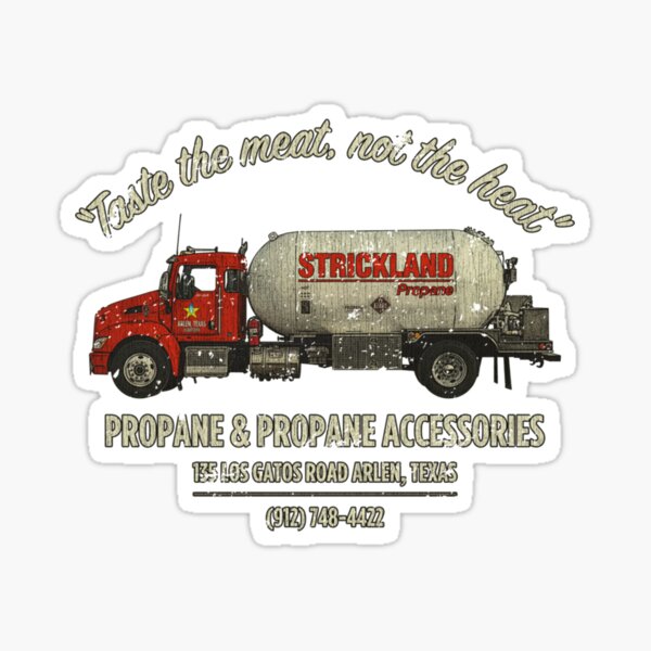 "Strickland Propane Delivers " Sticker for Sale by Doodlepeoples ...