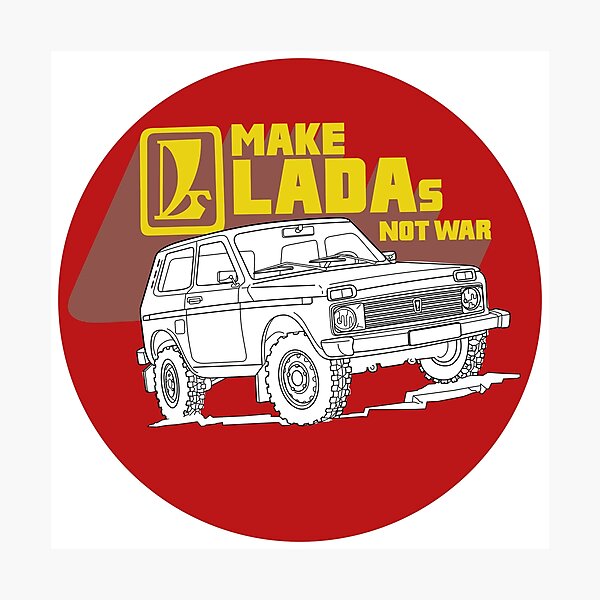 "Make Ladas Not War anti-war sticker based on a classic decal of the ...