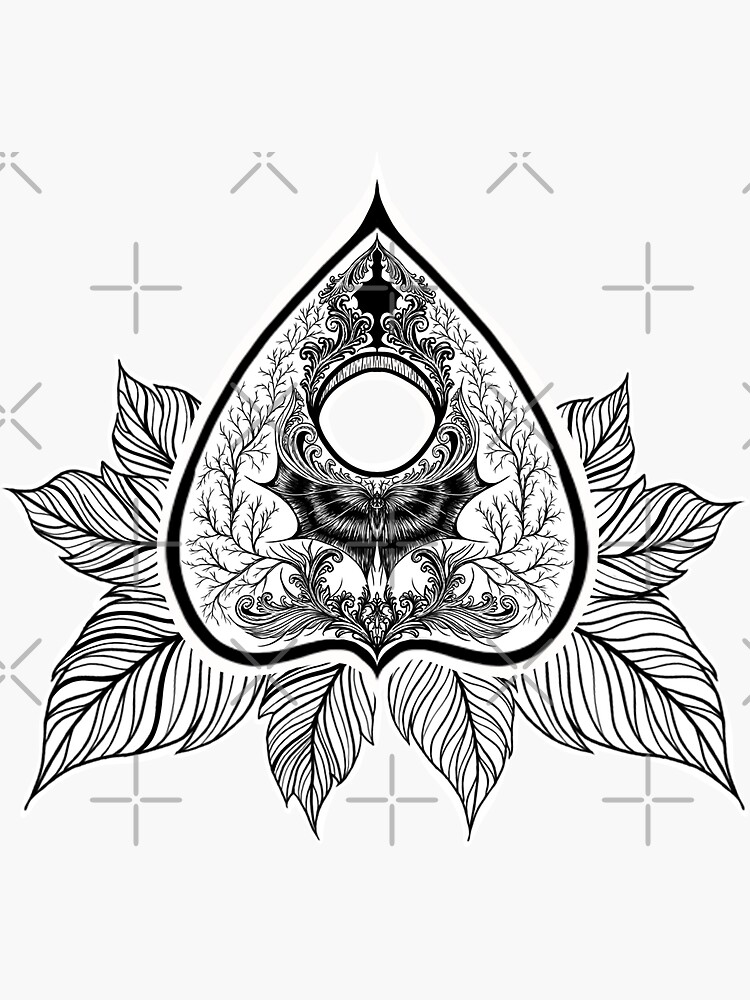 "Planchette Ouija Sheets Design" Sticker for Sale by Wixart | Redbubble